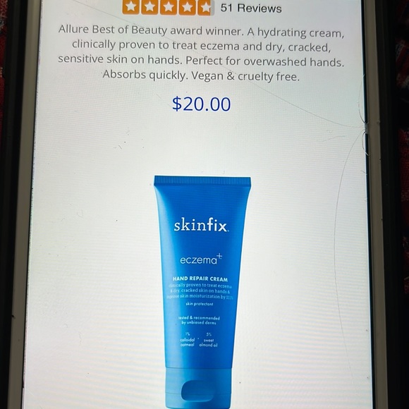 Skinfix | Bath & Body | Skinfix Eczema Hand Repair Cream 3 Oz | Poshmark